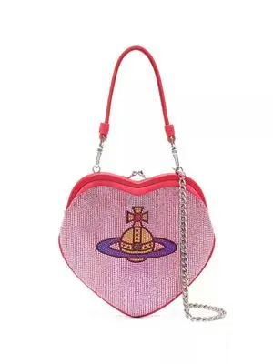 VIVIENNE WESTWOOD Heart-frame Tote Bag With Rhinestone Embellishments