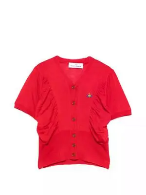 VIVIENNE WESTWOOD Pamela Ruched Cardigan - Red