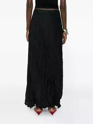 P.a.r.o.s.h Elasticated Waistband Maxi Skirt - Black