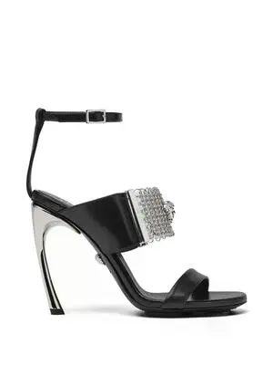 Versace Pincer Heeled Sandals - Black