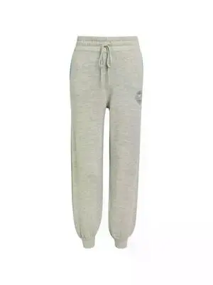 AN-Y1 Drawstring Fastening Track Pants With Graphic Print - Grey