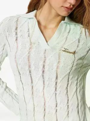 TWINSET Polo-collar Cable-knit Sweater