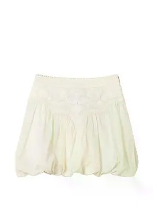 TWINSET Embroidered Balloon Mini Skirt - Neutrals