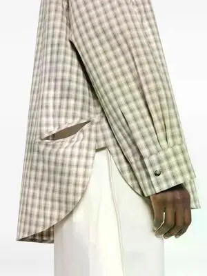 Nanushka Plaid Detail Shirt
