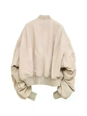 Rick Owens Ribbed Bomber Jacket - Neutrals