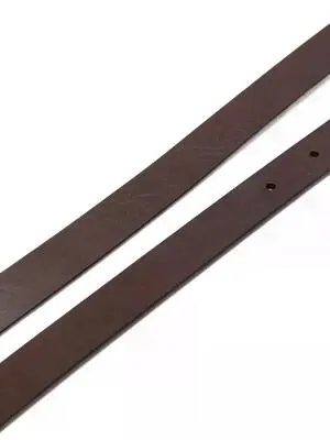 Saint Laurent Monogram Buckle Belt - Brown