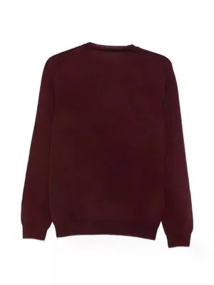 ZANONE Crew Neck Long Sleeve Sweater - Red