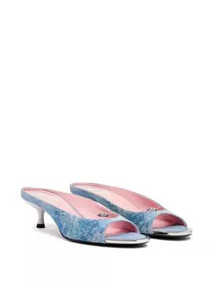 DIESEL® D-diam's-sa Logo-plaque Sandals - Blue