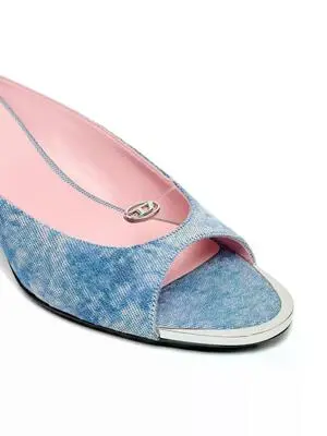 DIESEL® D-diam's-sa Logo-plaque Sandals - Blue