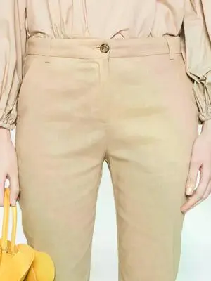 Pinko Beige Cropped Trousers