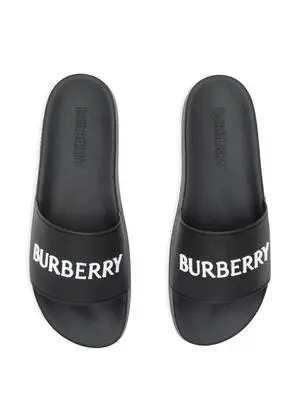 Burberry Logo Slides - Black