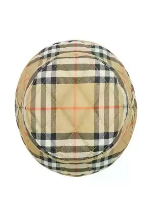 Burberry Quilted Horseshoe Bucket Hat - Neutrals
