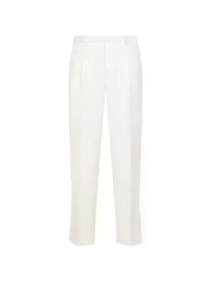 Brioni Pleated Wool Trousers - Neutrals