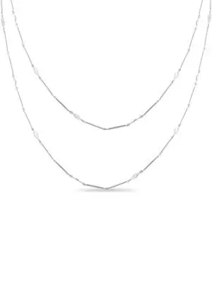 LB EXCLUSIVE Platinum Diamond Necklace - Silver