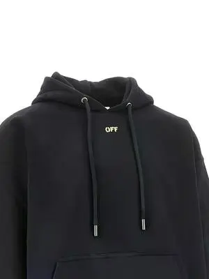 Off-White Cotton Hooded Sweatshirt