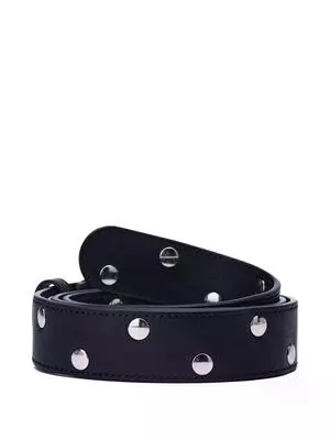 Valentino Garavani Vlogo Studded Leather Belt - Black