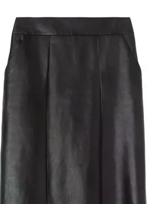 Ermanno Scervino Leather Midi Skirt