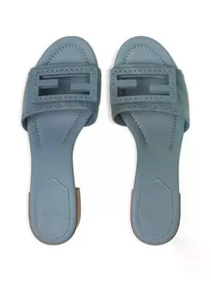 Fendi Baguette Leather Sandals