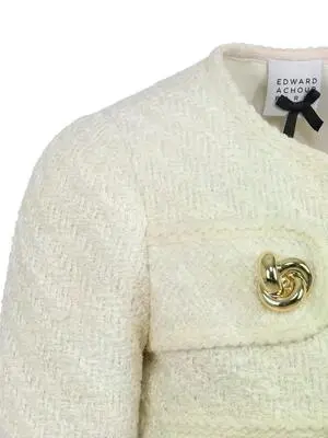 EDWARD ACHOUR PARIS Ivory Turnlock Detail Jacket