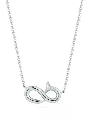 Mateo Sterling Polished Finish Nail Charm Necklace