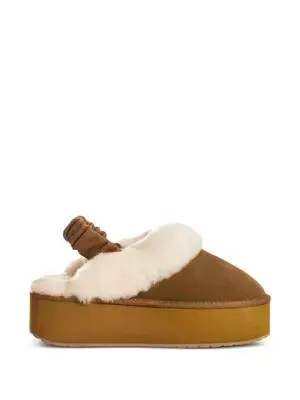 BIRKENSTOCK Emu Australia Sheepskin Lined Platform Slipper - Brown