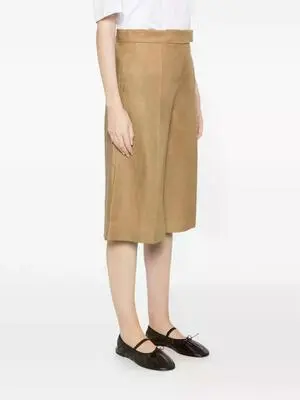 Max Mara High-waisted Pleated Culottes - Neutrals