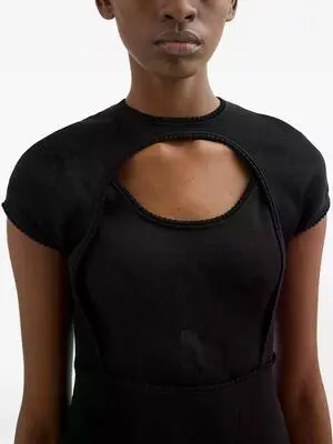 JIL SANDER Knit Cut-out Kimono Dress