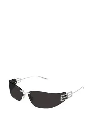 Balenciaga Logo Rectangle Sunglasses