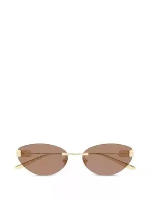 Balenciaga Balenciaga Eyewear Logo-Detail Cat-Eye Sunglasses Gold