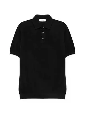LARDINI Buttoned Polo Shirt - Black