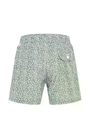 Fedeli Floral-print Swim Shorts - Green