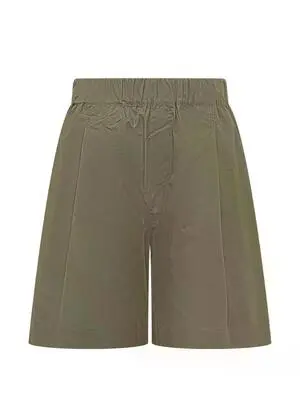 A PAPER KID Logo-patch Pleated Shorts - Green