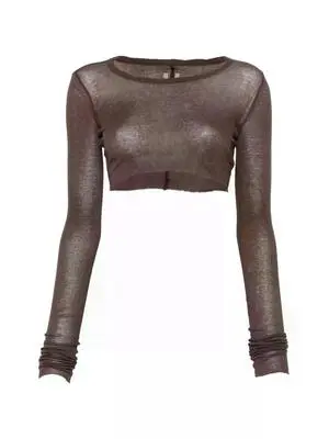 Rick Owens Long Sleeve Cropped Top