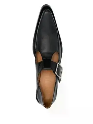 EGONLAB Leather Buckled Spike Loafers