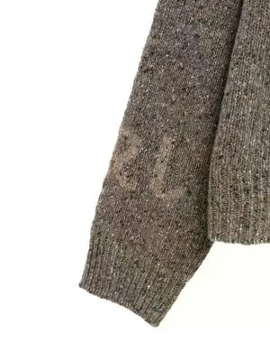 ERL Knitted Polo Neck Sweater - Brown
