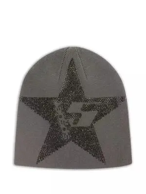 SP5DER Star Rhinestone Beanie - Grey