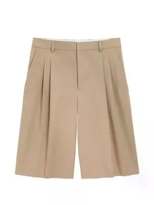 AMI Paris Wide-leg Tailored Shorts - Neutrals