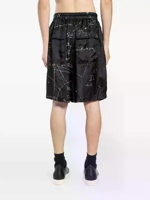 Rick Owens Cargobela Printed Shorts With Drawstring Waist