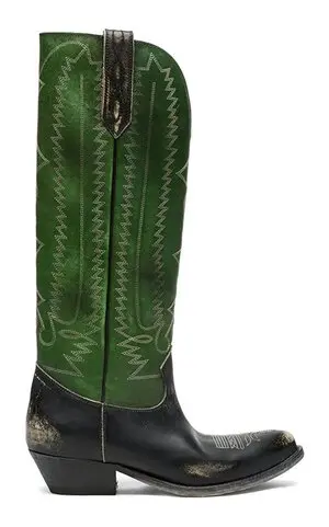 GOLDEN GOOSE Wish Star Leather Boots - Multi