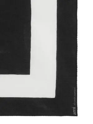 AMI Paris De Coeur Printed Scarf