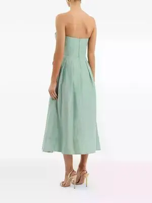 Rebecca Vallance Serenity Strapless Bow Midi Dress