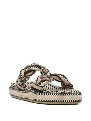 AMAMBAIH Daniela Braided Raffia Sandals - Neutrals