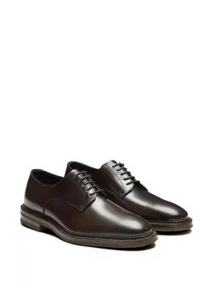 Fratelli Rossetti Dark Leather Derby Shoes - Brown