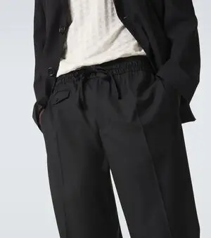 Dolce & Gabbana Virgin Wool Twill Wide-leg Trousers