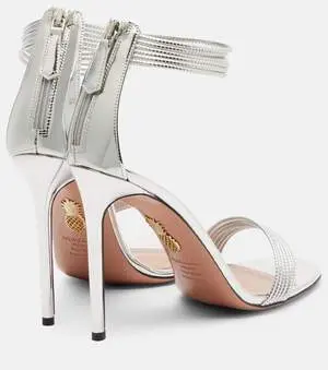 AQUAZZURA Metallic Leather Sandals