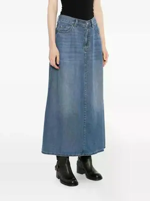 JNBY Logo-patched A-line Skirt - Blue
