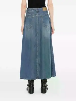 JNBY Logo-patched A-line Skirt - Blue