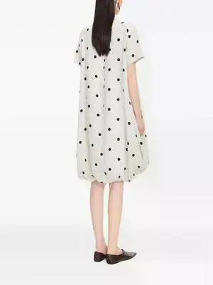 JNBY Polka Dot Puffball Dress - Neutrals