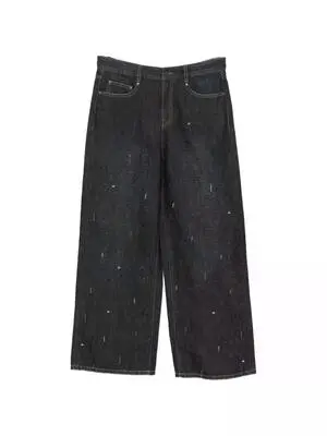 JNBY Pin Embellished Wide-leg Jeans - Blue
