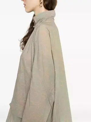 JNBY Floral-print Oversized Hooded Jacket - Neutrals